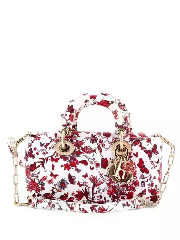 Dior Lady D-joy Printed Leather Small Satchel - Multicolour