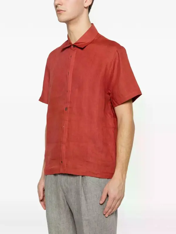 Alpha Studio Short-sleeve Buttoned Shirt - Red