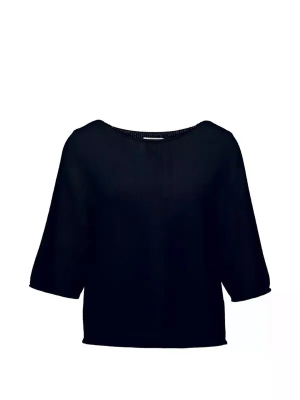 ALLUDE Ribbed Knitted Sweater