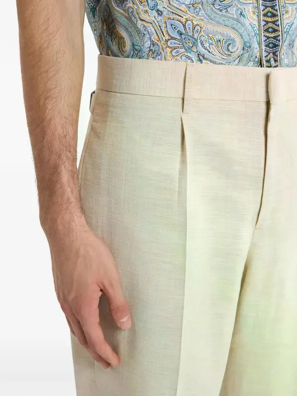 Etro Pleated Wide-leg Trousers