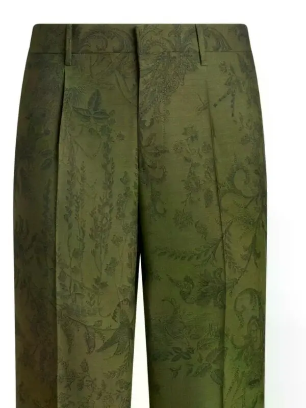 Etro Wool Jacquard Trousers