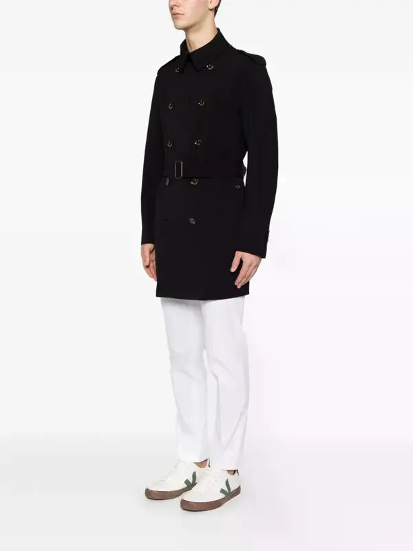 MONTECORE Belted Buttoned Coat - Blue
