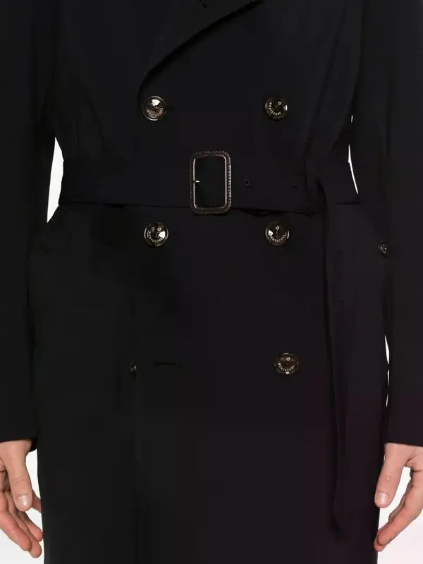 MONTECORE Belted Buttoned Coat - Blue