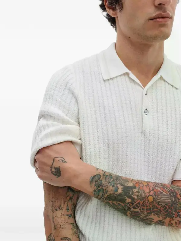 Rag & Bone Harvey Textured Polo Shirt