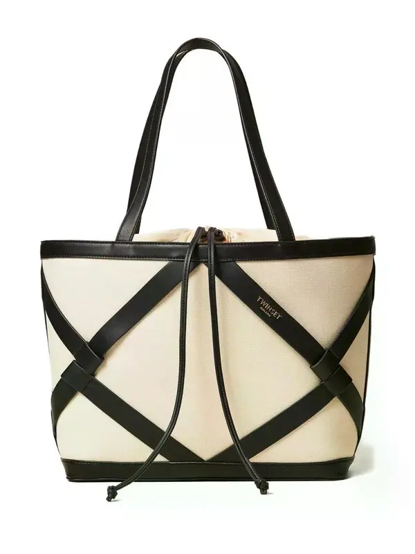 TWINSET Laced Tote Bag - Neutrals