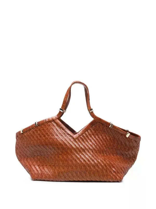 Benedetta Bruzziches Woven Top Handle Tote Bag