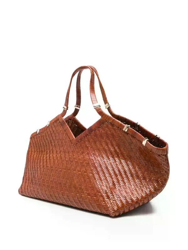 Benedetta Bruzziches Woven Top Handle Tote Bag