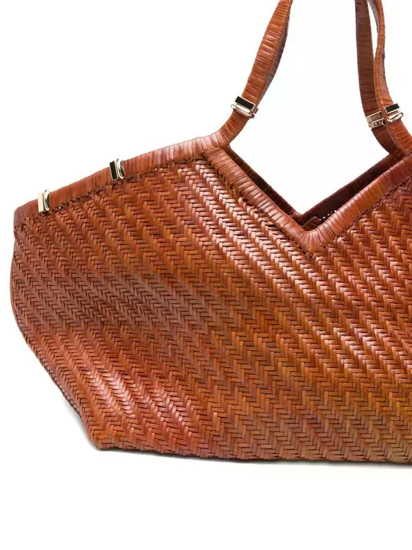 Benedetta Bruzziches Woven Top Handle Tote Bag