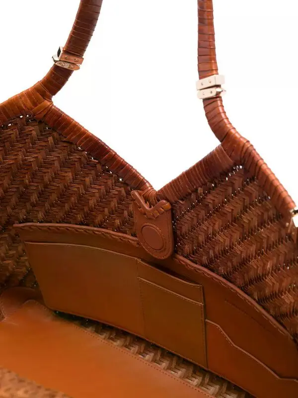 Benedetta Bruzziches Woven Top Handle Tote Bag