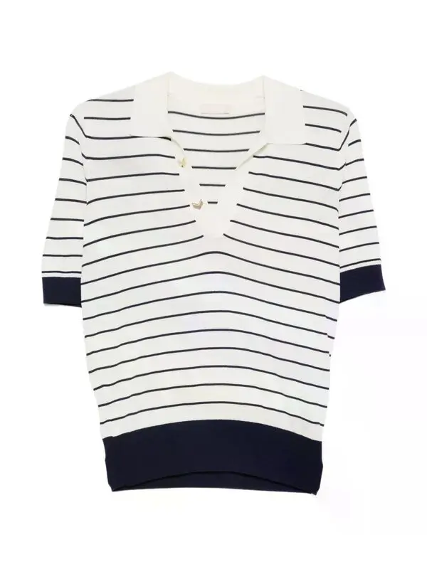 Liu Jo Striped Polo Top