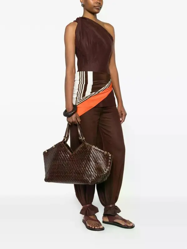 Benedetta Bruzziches Large Usha The Greatest Woven-design Tote Bag