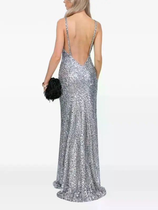 ROSERRY Margot Sleeveless Sequined Gown