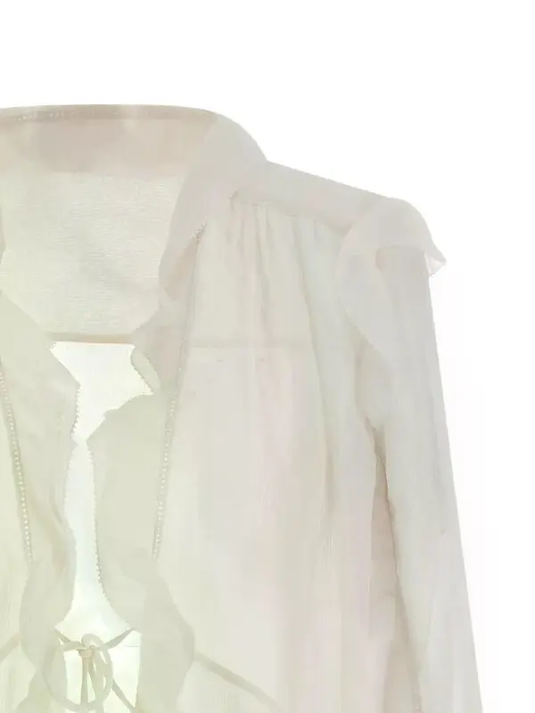 Alberta Ferretti Ruffled-design Blouse - Neutrals