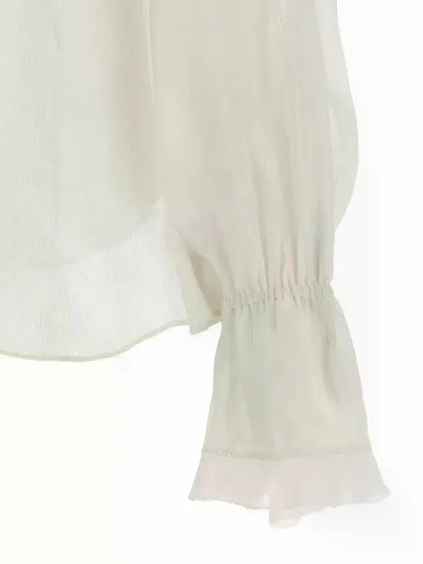 Alberta Ferretti Ruffled-design Blouse - Neutrals