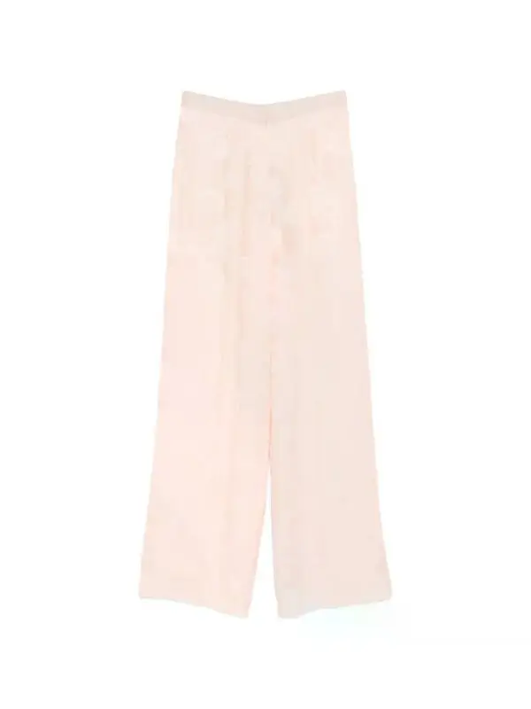 FORTE_FORTE Floral-print Wide-leg Trousers - Pink