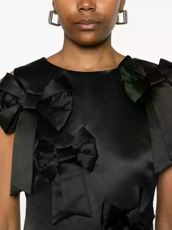 GANNI Bow-detail Midi Dress