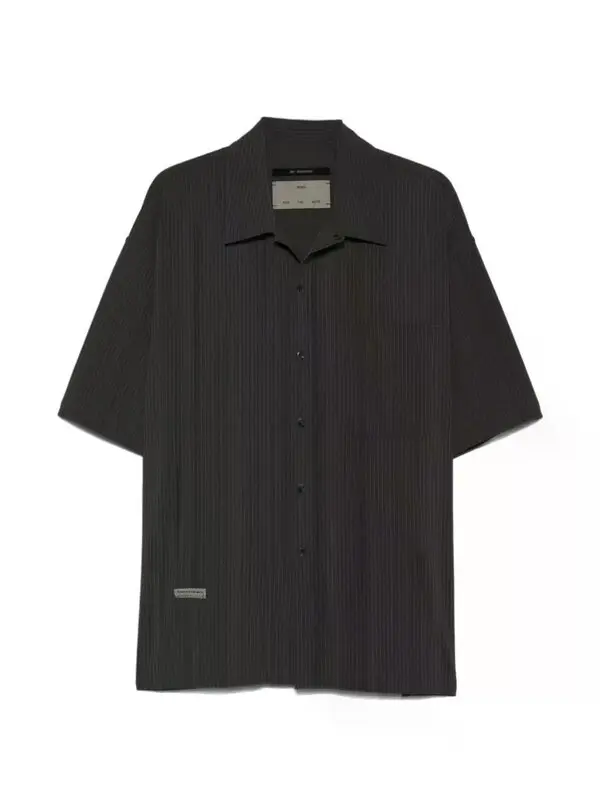 SONG FOR THE MUTE Pinstripe-pattern Chest-pocket Shirt - Grey