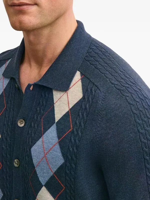 Brooks Brothers Argyle Cable-knit Shirt