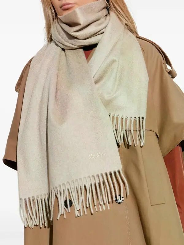 Max Mara Baci Fringed Scarf - Neutrals