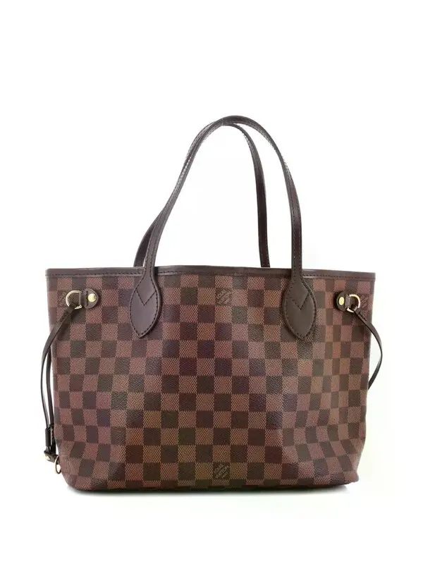 LOUIS VUITTON Neverfull Damier Pm Tote Bag - Brown