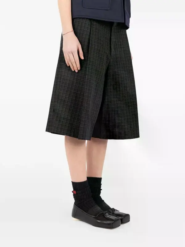 SOCIETE ANONYME Checked Pleated Shorts