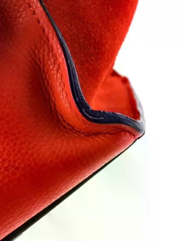 Celine Trapeze Satchel - Red