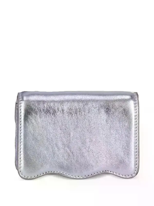Palm Angels Metallic-leather Crossbody Bag - Silver