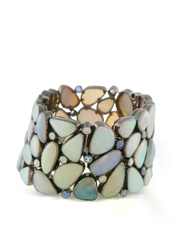 CICADA JEWELRY 18k White Gold Multi-stone Bracelet - Silver