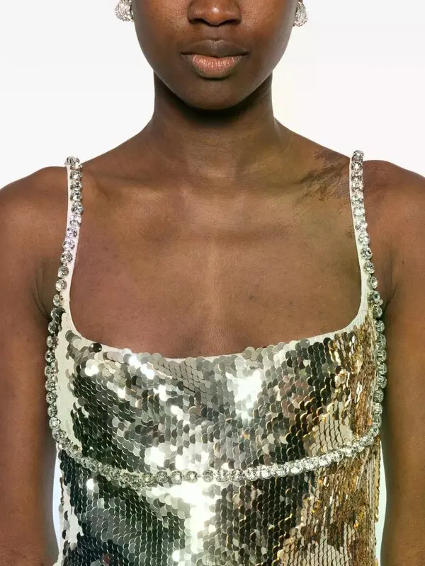 Retrofete Sequin Embellished Strap Dress