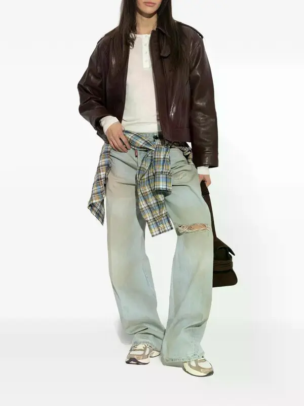 Dsquared2 Wide-leg Ripped Jeans