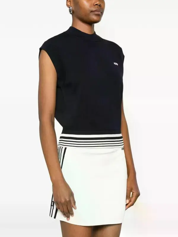 AUTRY Stripe-detailed Vest - Blue