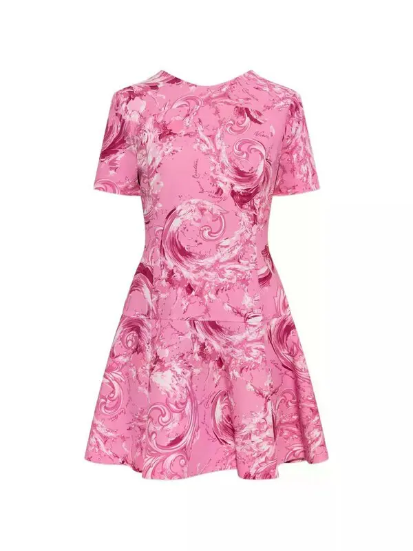 Versace Baroque-print Mini Dress