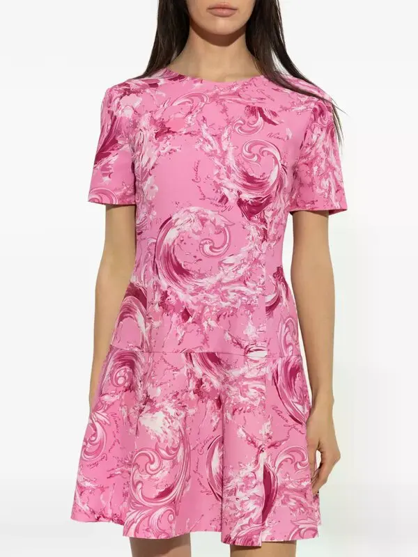 Versace Baroque-print Mini Dress