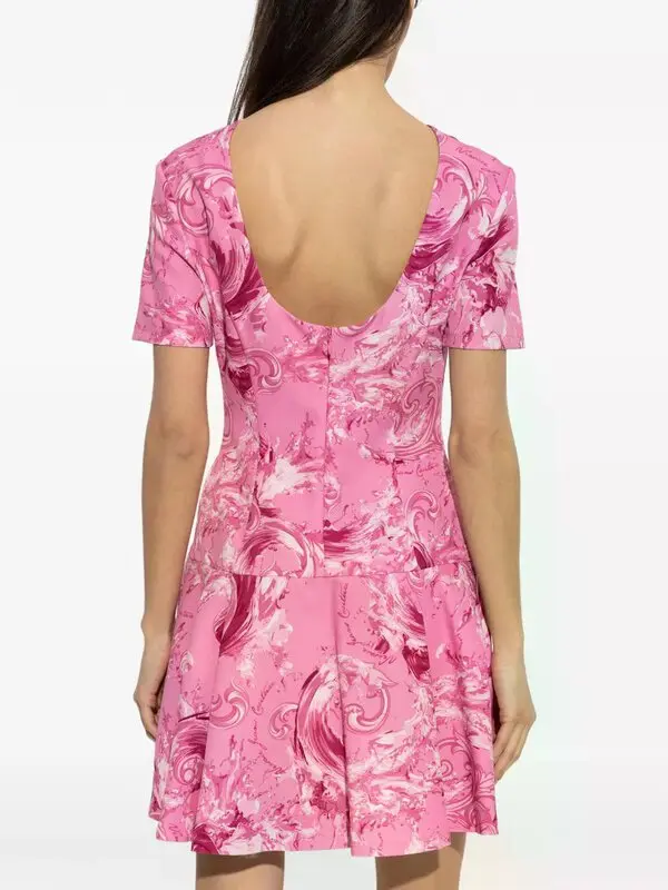 Versace Baroque-print Mini Dress