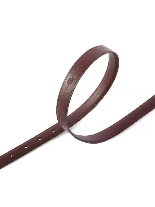 Pinko Love Birds Buckled Leather Belt - Red