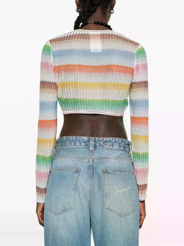 Missoni Twisted Front Cropped V-neck Top