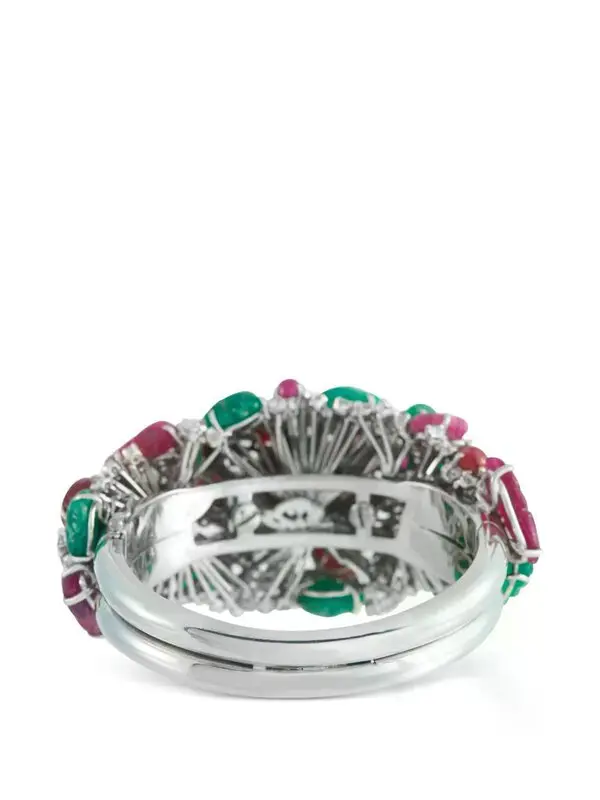 LB EXCLUSIVE Diamond And Gemstone Platinum Bangle
