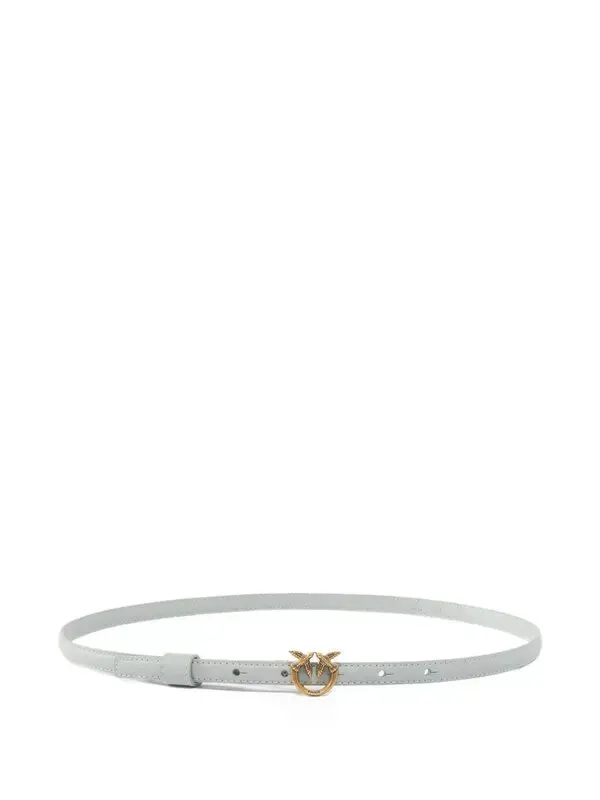 Pinko Love Birds Buckled Skinny Belt - Grey