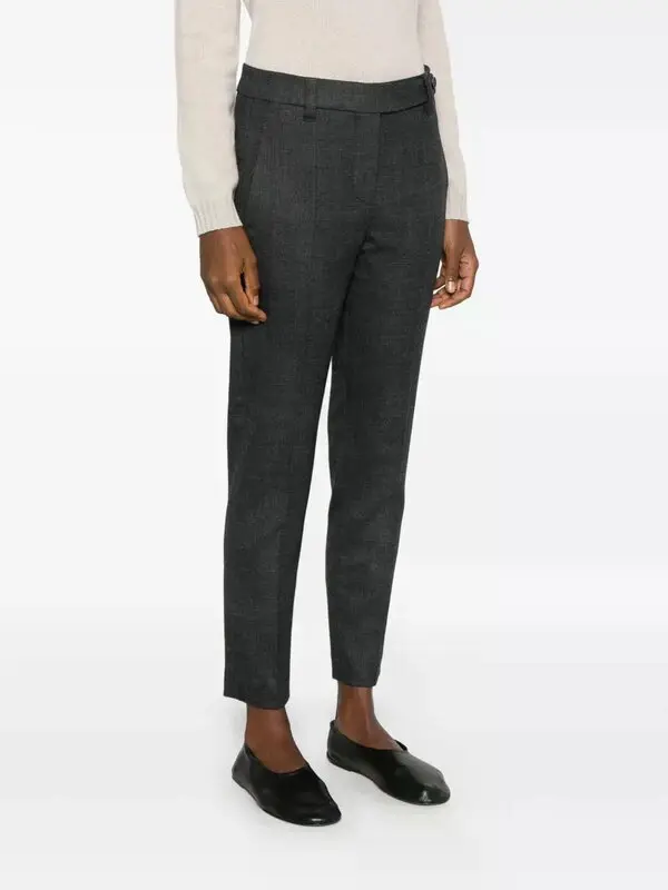 Brunello Cucinelli Monili Chain-detail Trousers - Grey