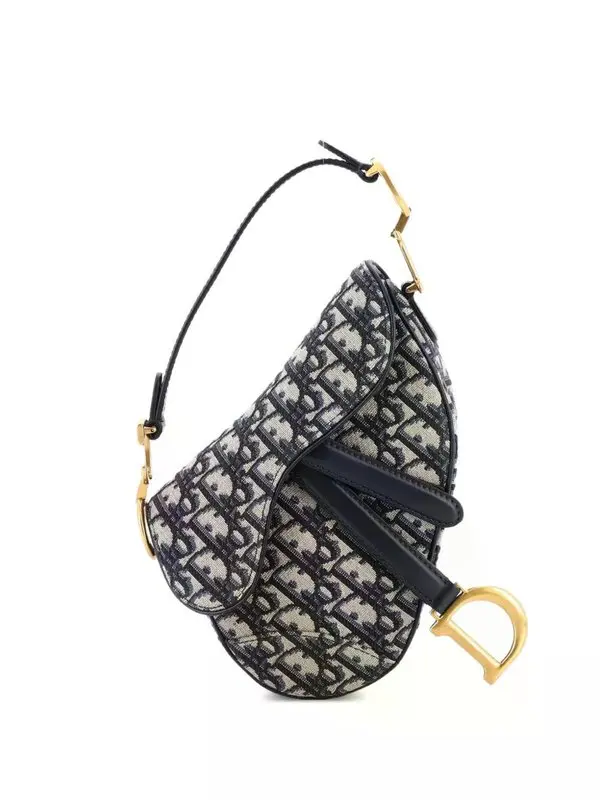 Dior Saddle Handbag Oblique Canvas Mini Shoulder Bag - Blue