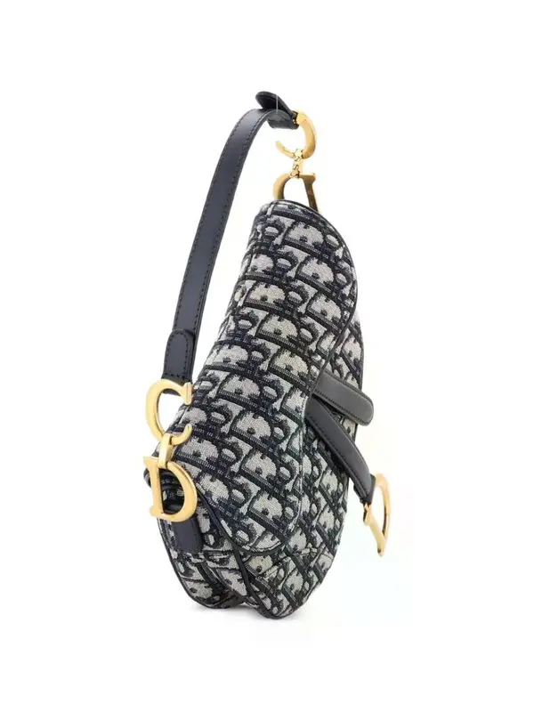 Dior Saddle Handbag Oblique Canvas Mini Shoulder Bag - Blue