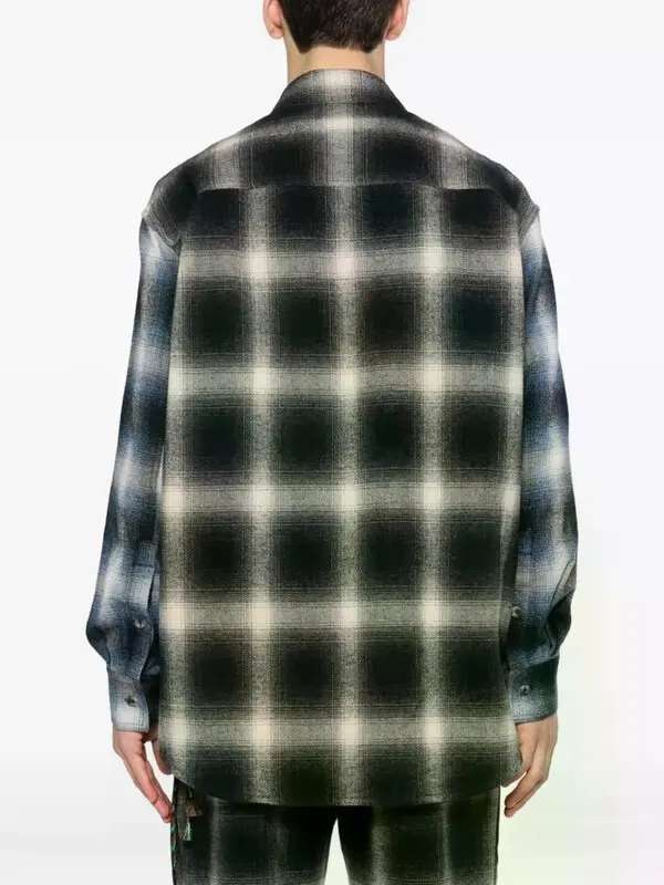 SONG FOR THE MUTE Check-pattern Chest-pocket Overshirt