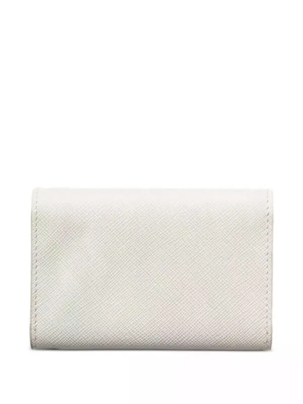 Prada Saffiano Leather Card Holder - Neutrals