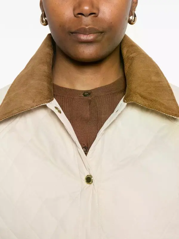 Barbour Quilted Jacket With Corduroy Collar