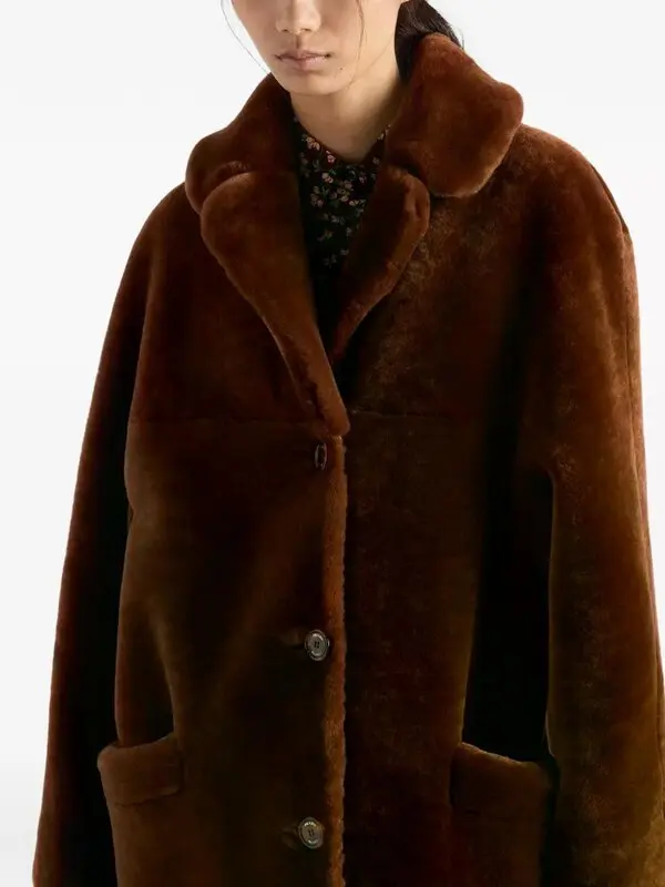 Prada Shearling Coat - Brown