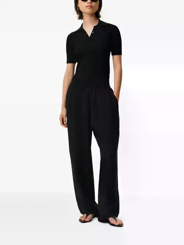 AMI Paris Blended Linen Elasticated Waist Trousers