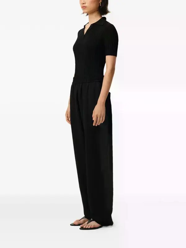 AMI Paris Blended Linen Elasticated Waist Trousers