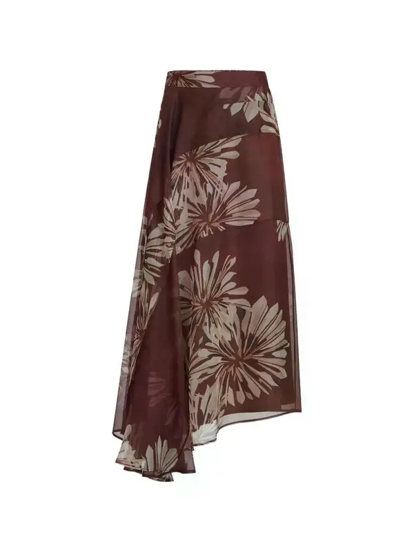 Brunello Cucinelli Bloom Printed Skirt