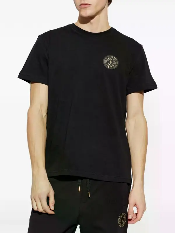 Versace Logo-patch T-shirt - Black