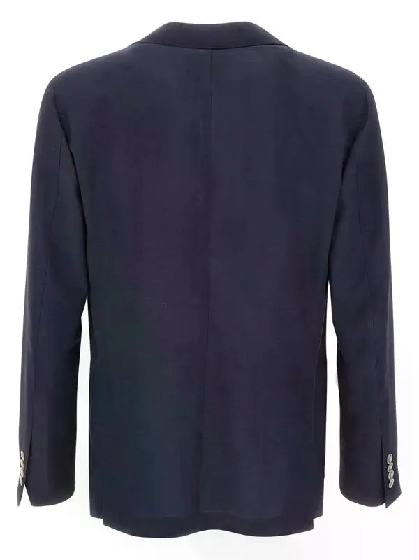 BARBA NAPOLI Button Blazer - Blue